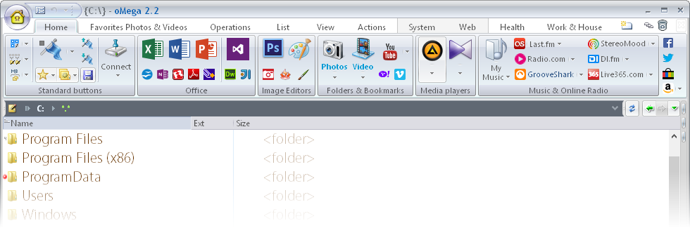 Features - oMega Commander